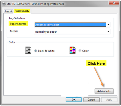 Star TSP100 Printer Setup: Windows